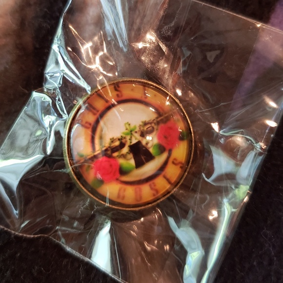 Jewelry | Guns N Roses Band Logo Glass Cabochon Pin | Poshmark